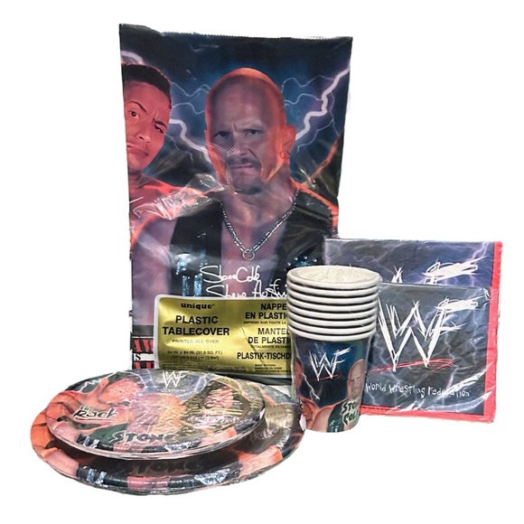 Unique | Party Supplies | Vintage Wwf Party Supplies Stone Cold Steve ...
